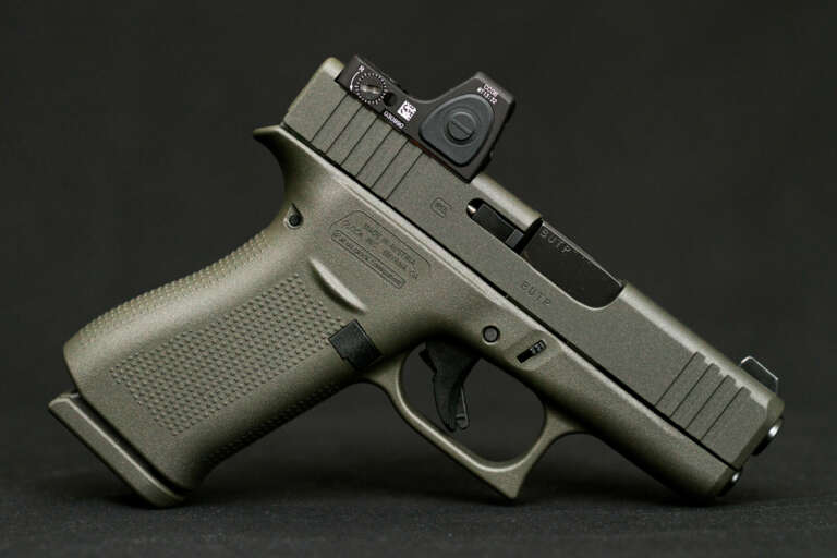 Glock 43X OD Gunmetal w/ Trijicon RMR CC 3.25 MOA – Dovetail Delete ...