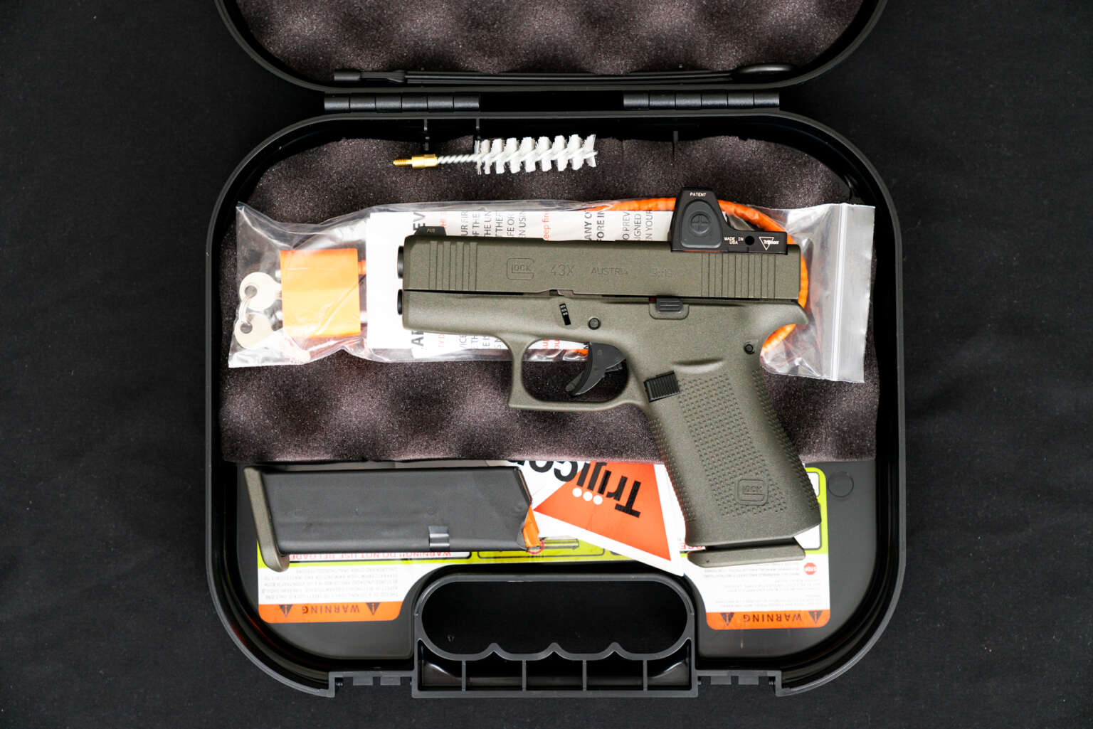 Glock 43X OD Gunmetal w/ Trijicon RMR CC 3.25 MOA – Dovetail Delete ...